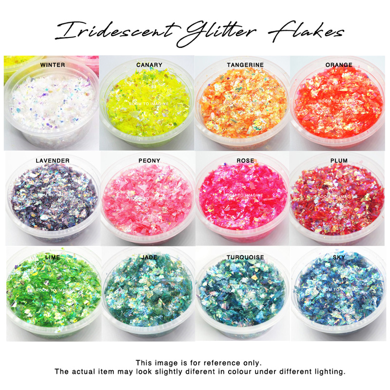 Iridescent Glitter Flakes | Resin Art Supplies and Tools | Room To Imagine