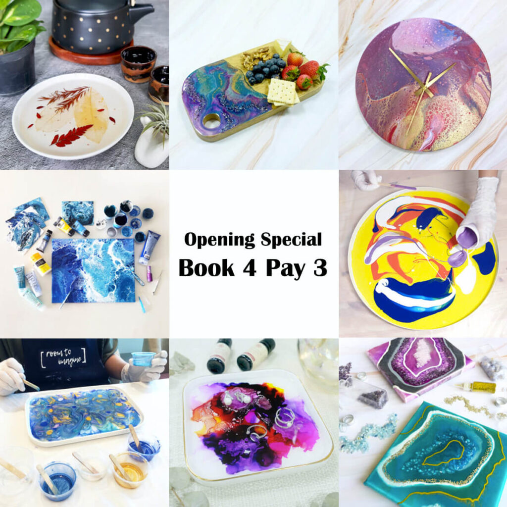 Resin Crystal Cheeseboard Workshop | Resin Art Class | Room To Imagine